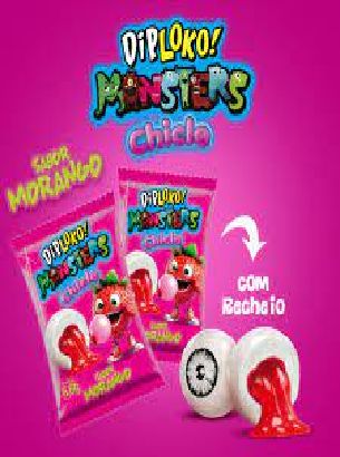DANILLA FOODS - DIPLOKO MONSTER CHICLE MORANGO 40 X 6,8G